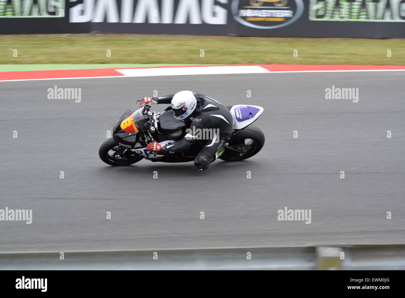 Motorbike racing at Snetterton at British superbike meeting Stock Photo ...