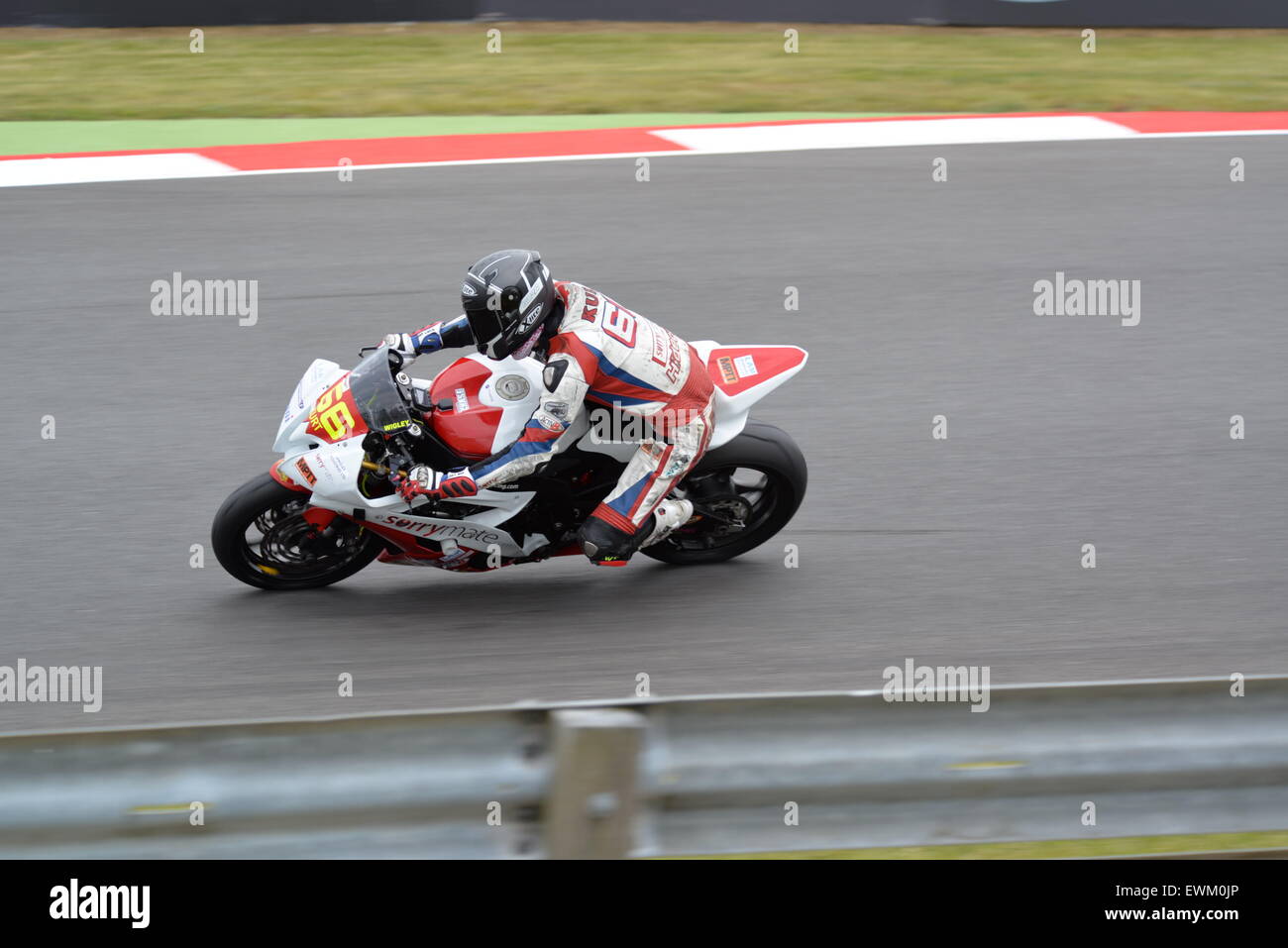 Motorbike racing at Snetterton at British superbike meeting Stock Photo ...