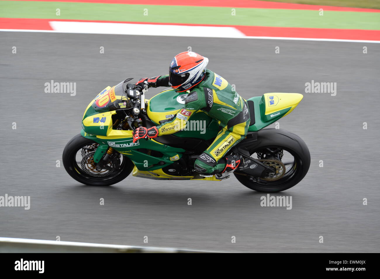 Motorbike racing at Snetterton at British superbike meeting Stock Photo ...