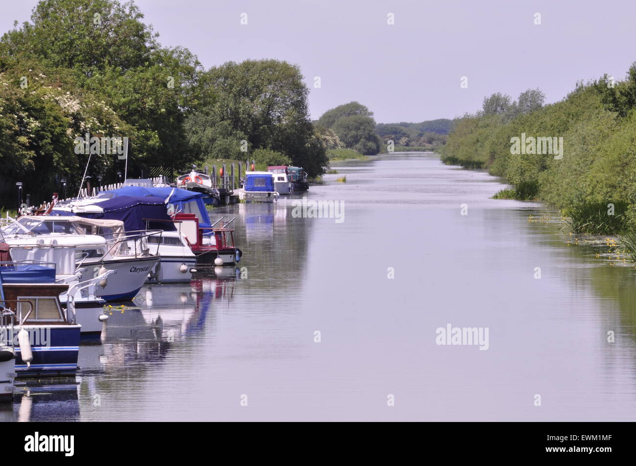 The River Witham above Bardney Lock looking towards Lincoln ...