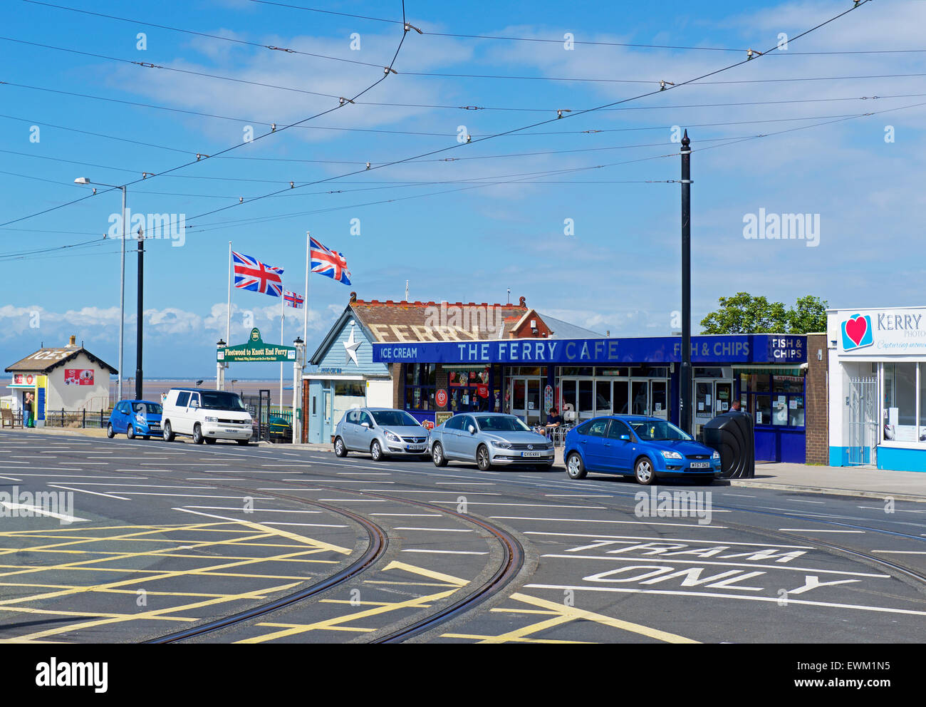 Tram tracks, Fleetwood, Lancashire, England UK Stock Photo - Alamy