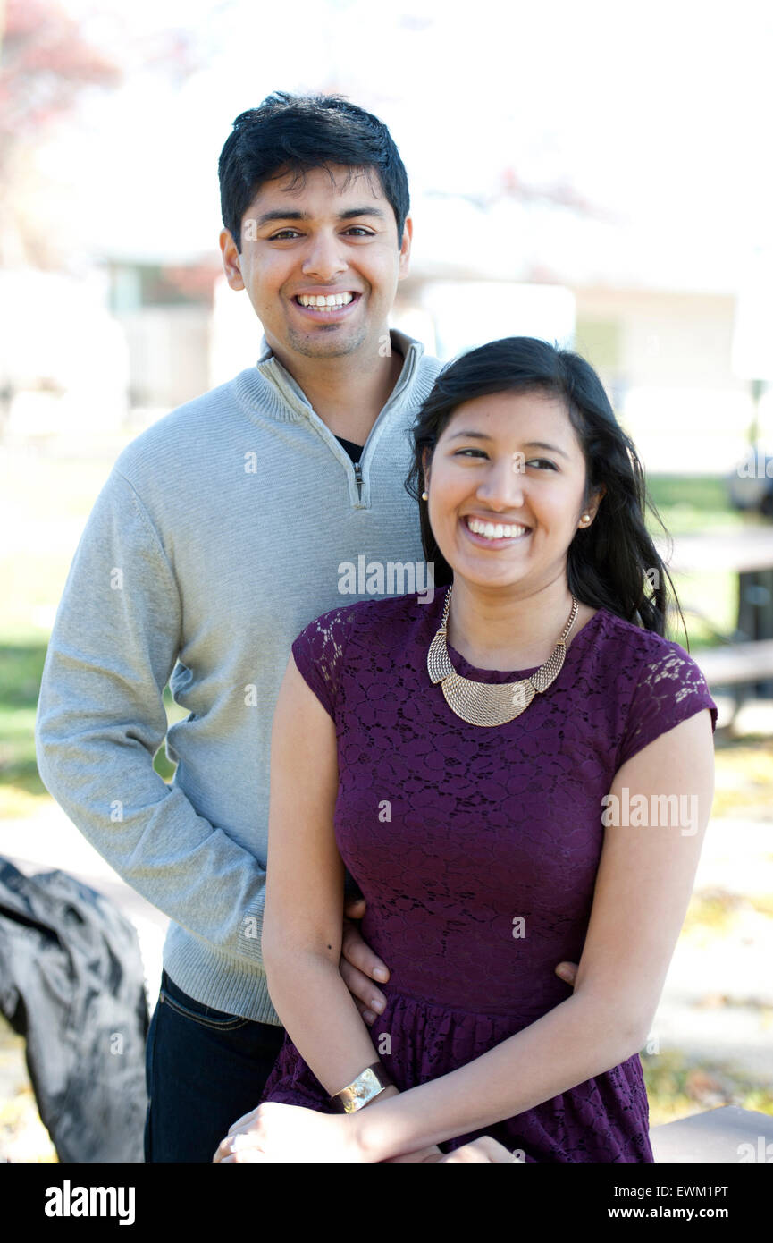 Young Happy Indian Couple Stock Photo - Alamy