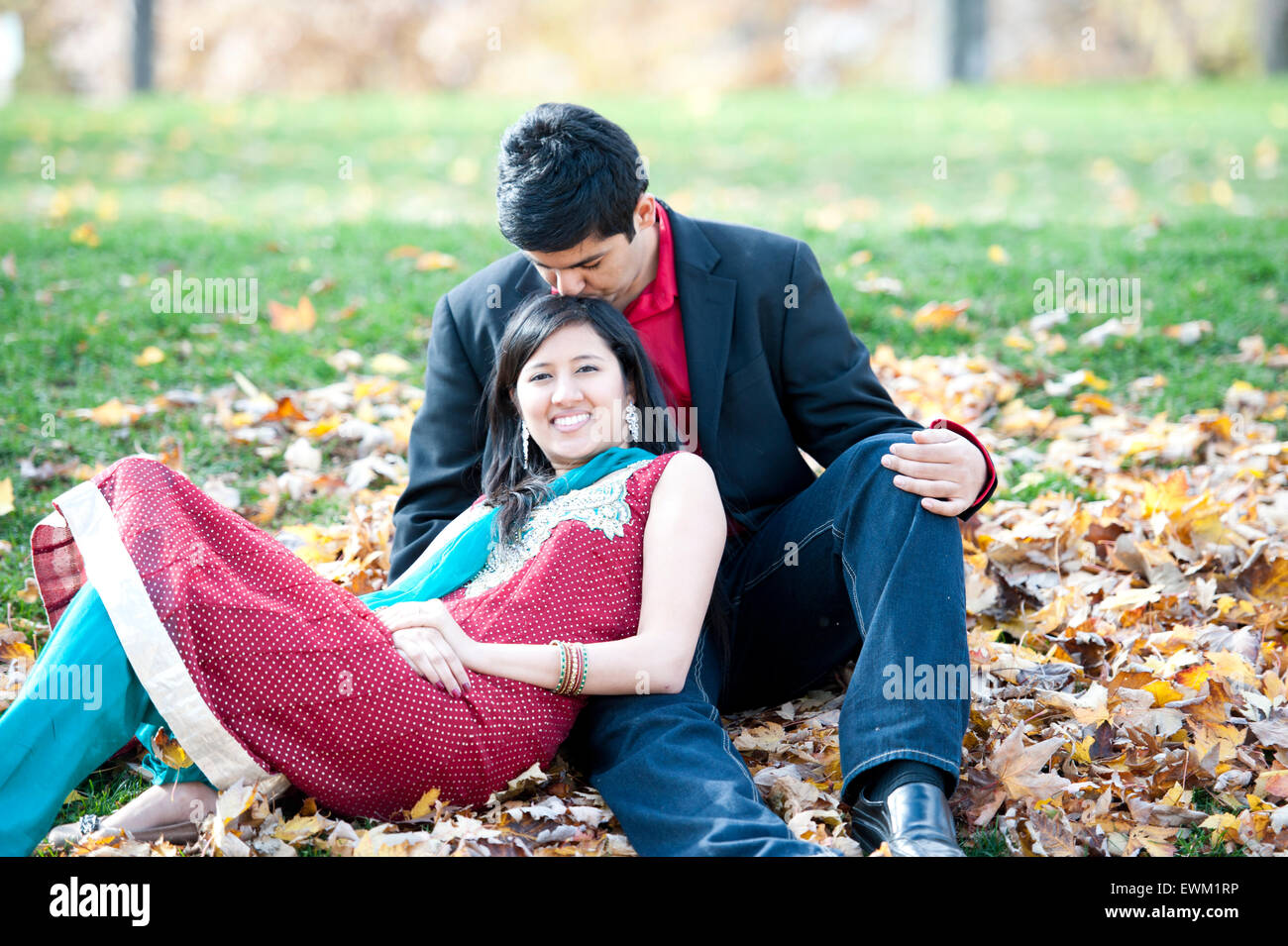 Young Happy Indian Couple Stock Photo - Alamy