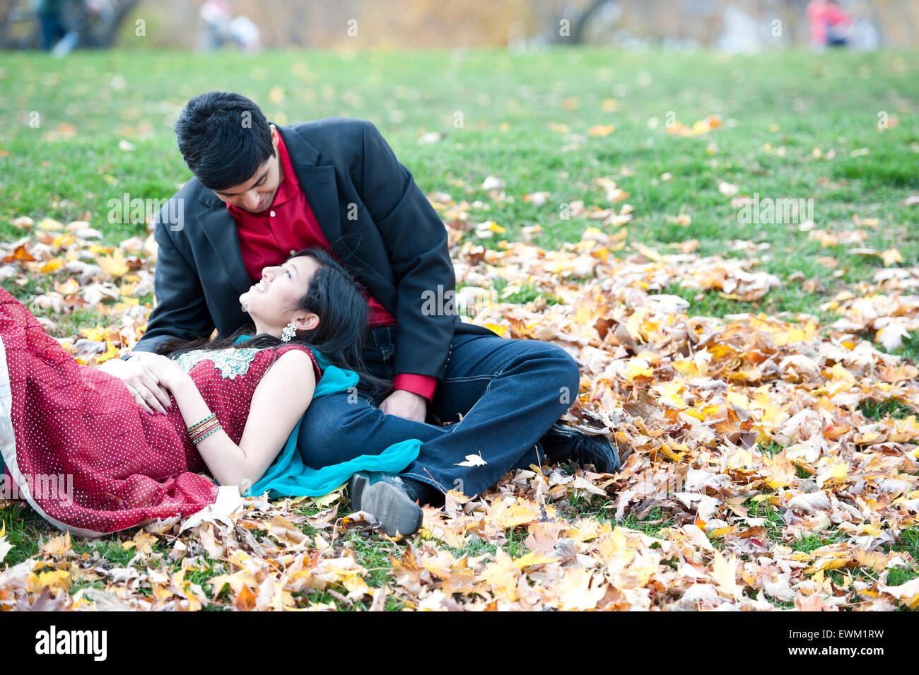 Young Happy Indian Couple Stock Photo - Alamy