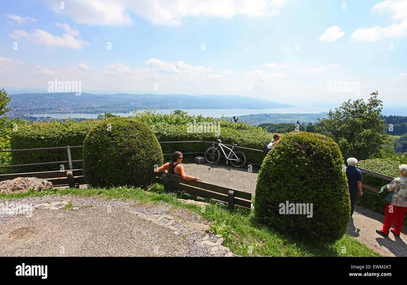 Panoramic view of the zurich lake hi-res stock photography and images ...