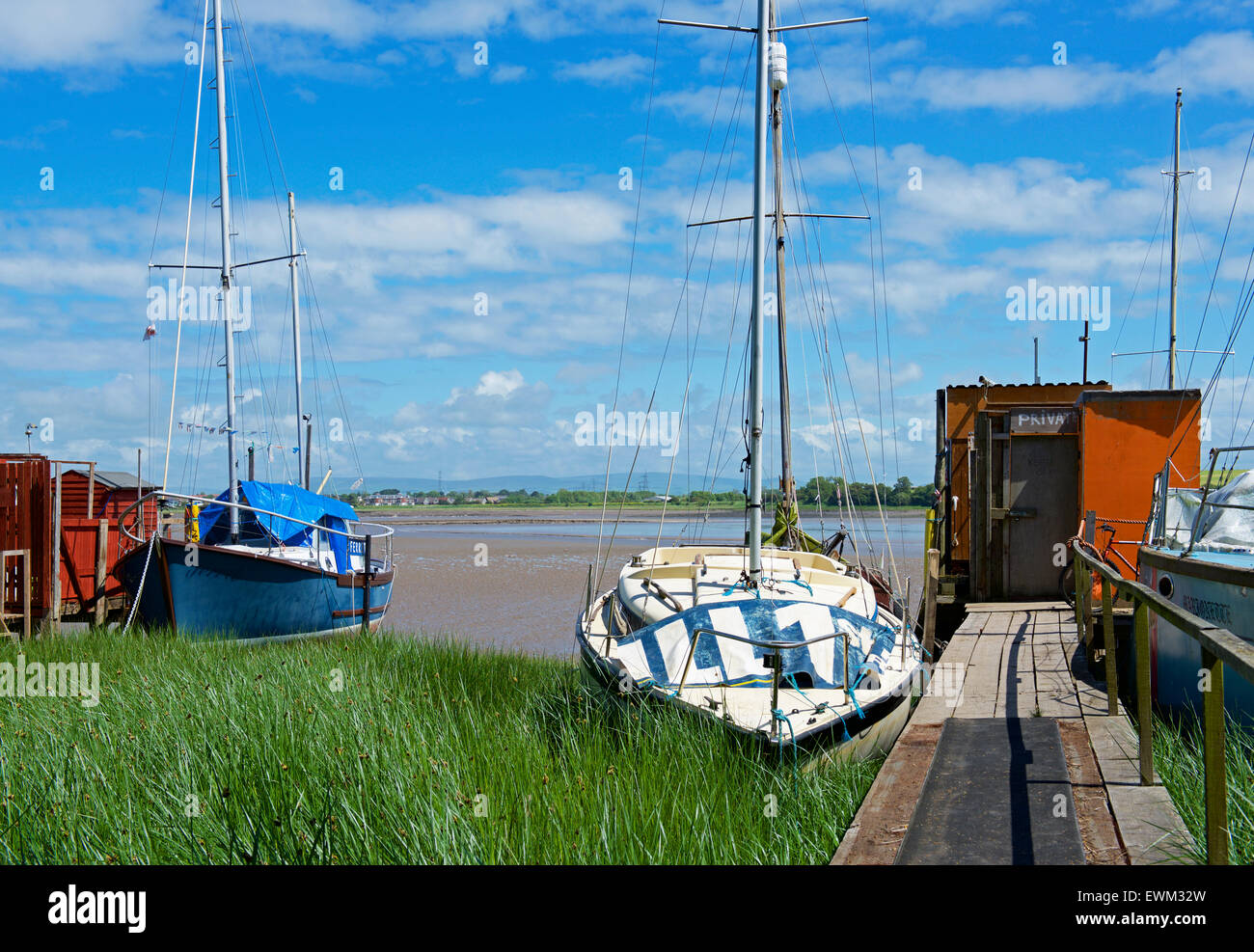 Skippool Creek, on the River Wyre, Thornton Cleveleys, Lancashire ...