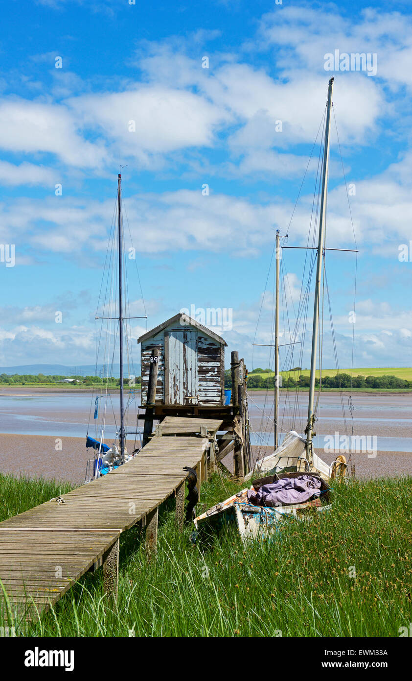 Skippool Creek, on the River Wyre, Thornton Cleveleys, Lancashire ...