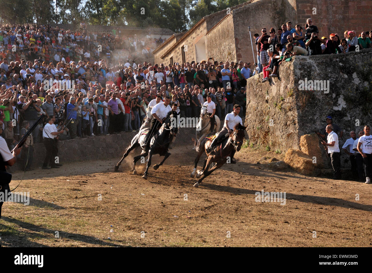 Sedilo,Sardinia,Italy, 6/7/2013.Famous Ardia traditional horse race ...