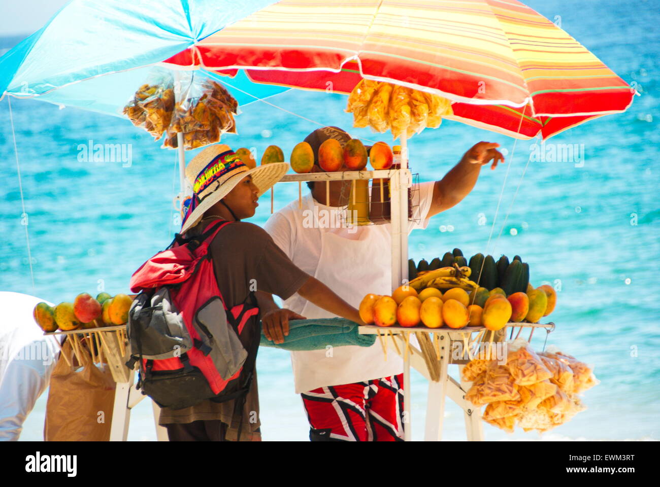 Cabo San Lucas beach vendors Stock Photo - Alamy