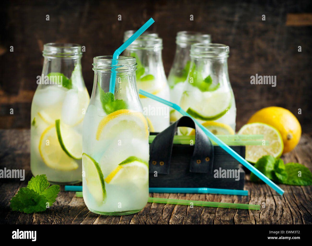 Juice bottle tray hi-res stock photography and images - Alamy