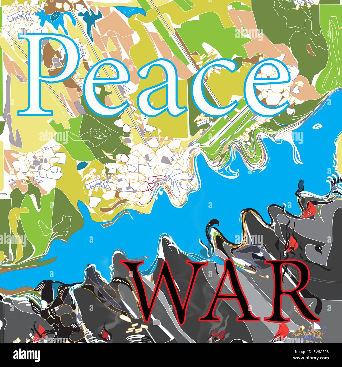 Peace And War Stock Vector Image & Art - Alamy