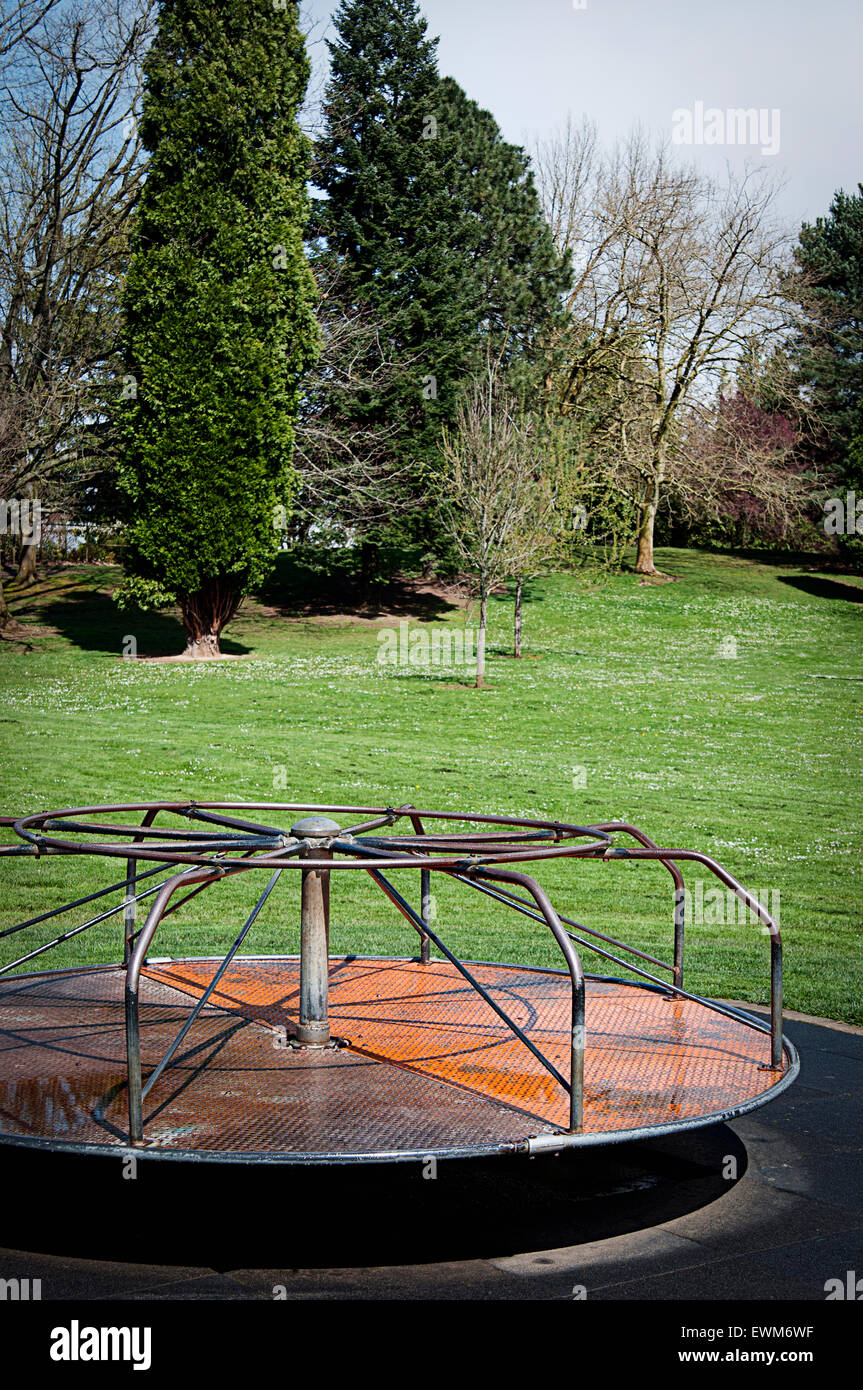 Abandoned merry go round in hi-res stock photography and images - Alamy