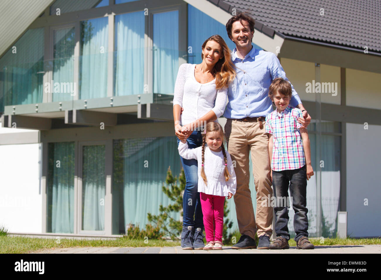 Wife husband son daughter girlfriend boyfriend kids hi-res stock ...