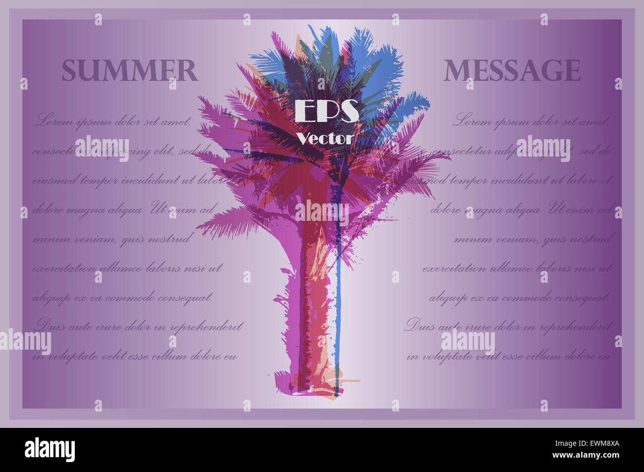Template with palm trees Stock Vector Image & Art - Alamy