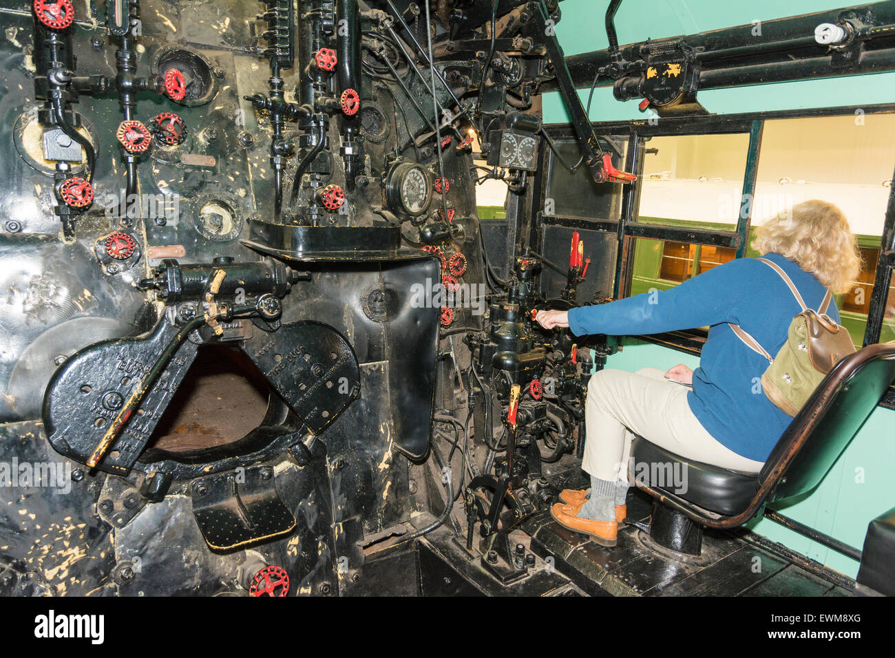 Wisconsin, Green Bay, National Railroad Museum, steam locomotive engine ...