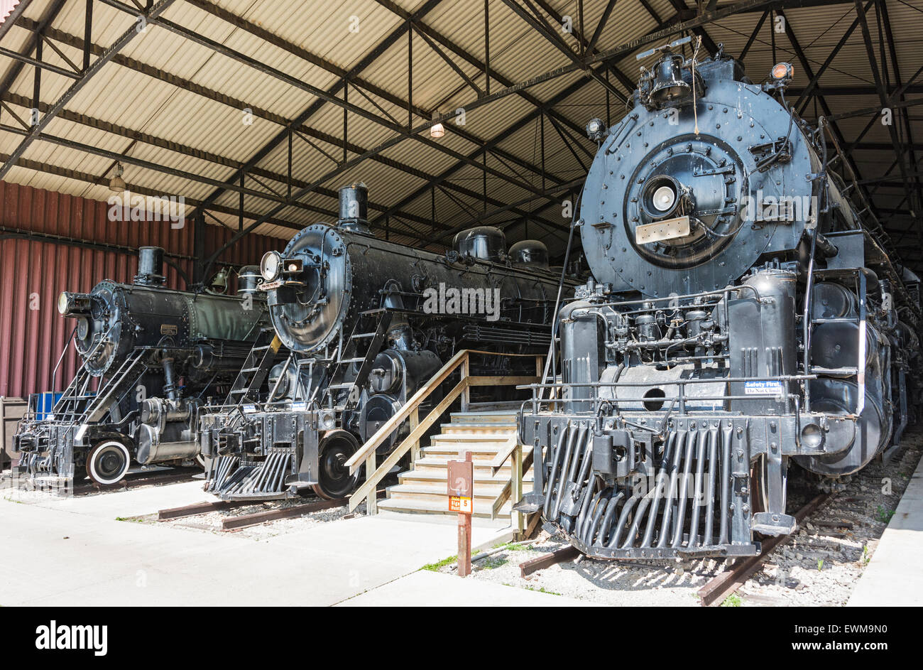 Wisconsin, Green Bay, National Railroad Museum, steam locomotives Stock ...