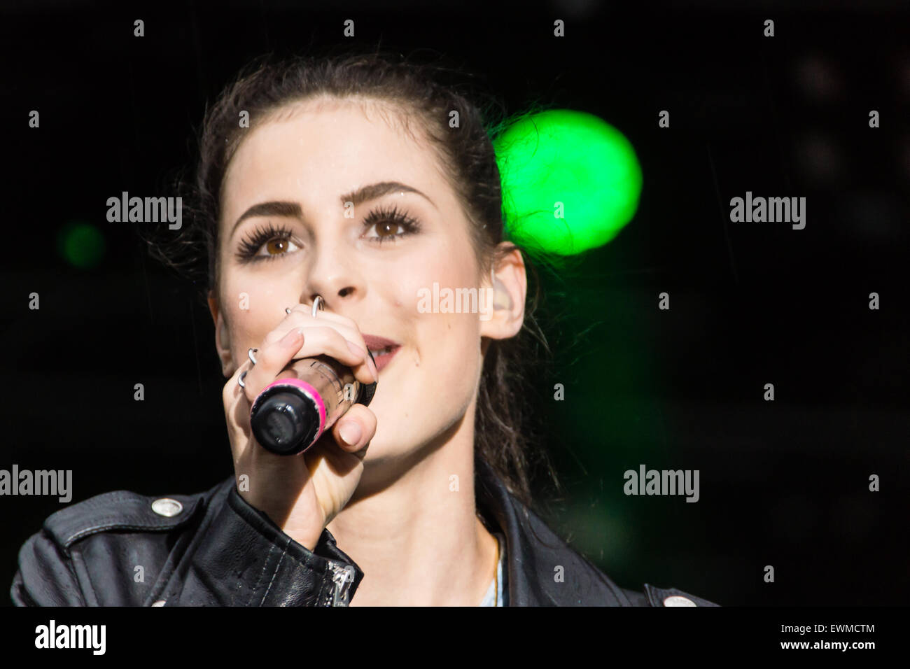 Kiel, Germany. 28nd June, 2015.The musician Lena is performing on the ...