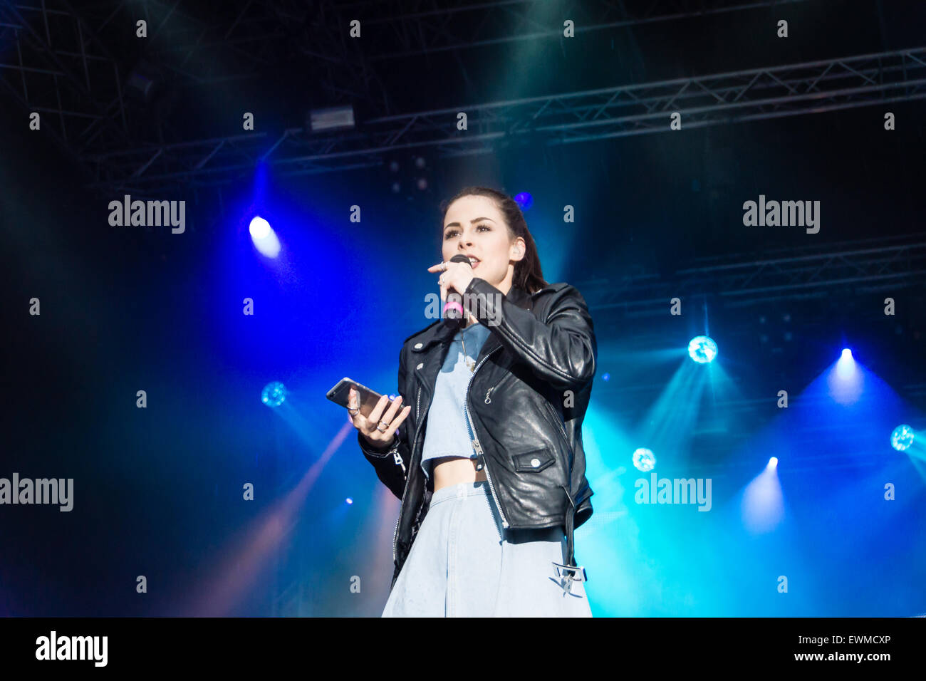 Kiel, Germany. 28nd June, 2015.The musician Lena is performing on the ...