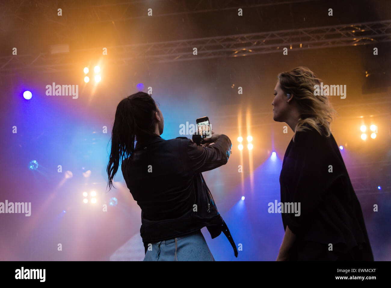 Kiel, Germany. 28nd June, 2015.The musician Lena is performing on the ...