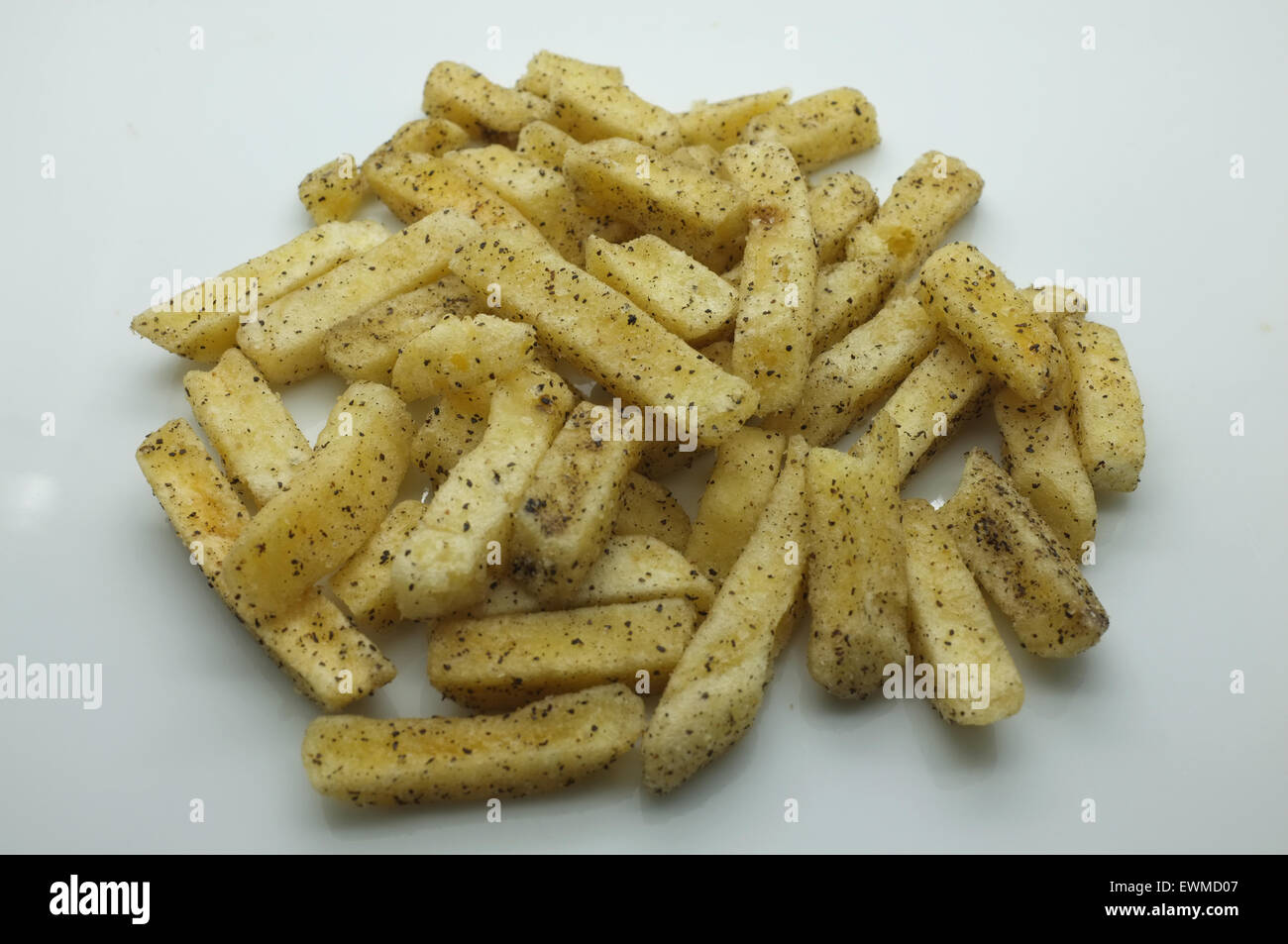 Heap of fried potato chip sticks Stock Photo - Alamy