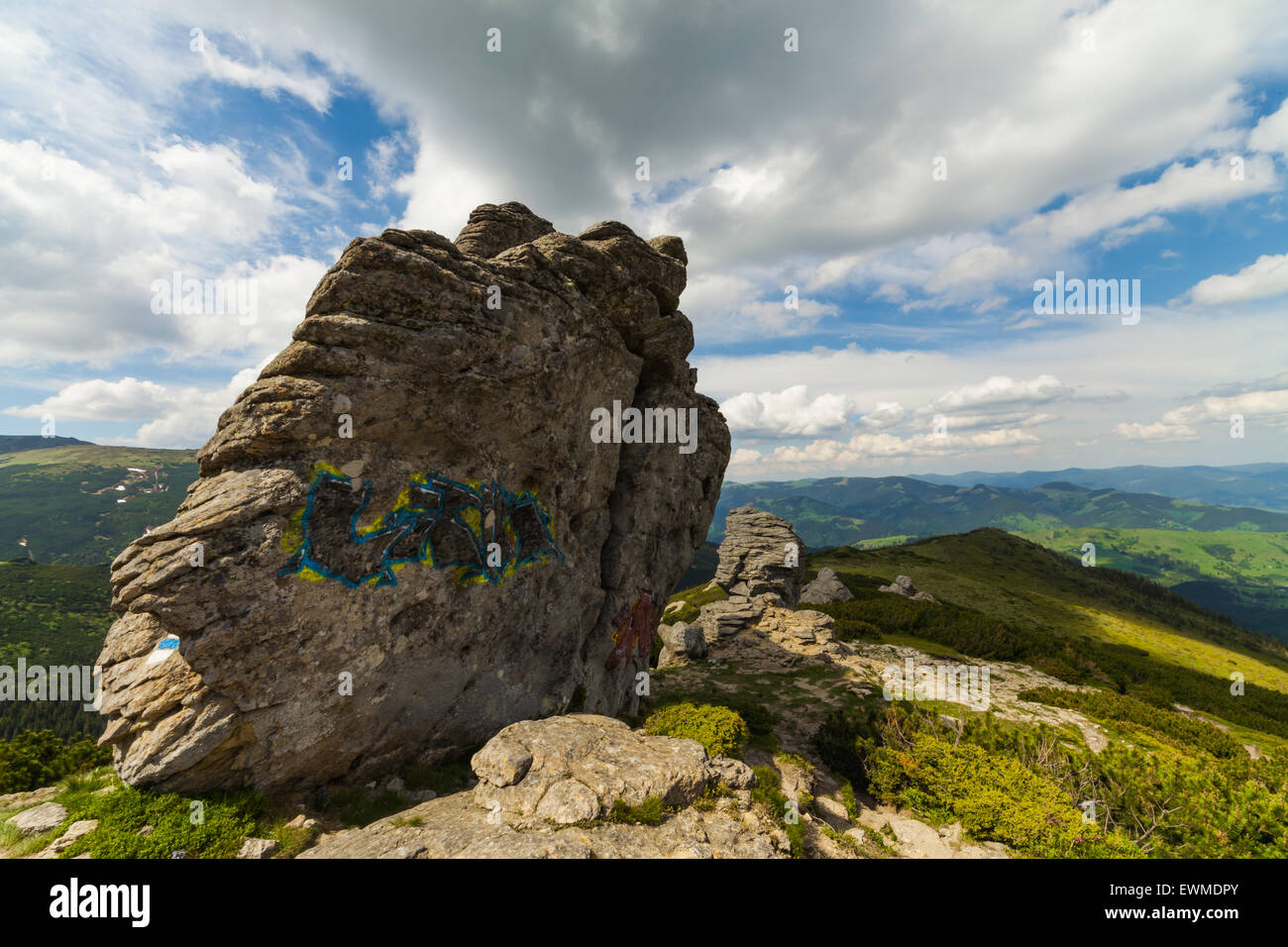 Beautiful mountains landscape in Carpathian. The Ukraine Stock Photo ...