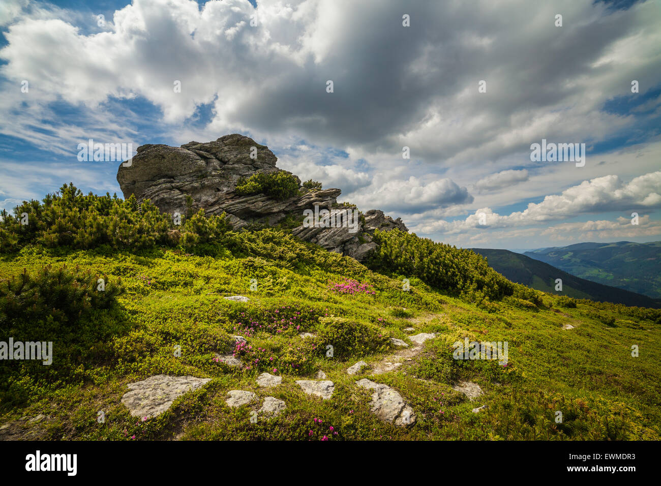 Beautiful mountains landscape in Carpathian. The Ukraine Stock Photo ...