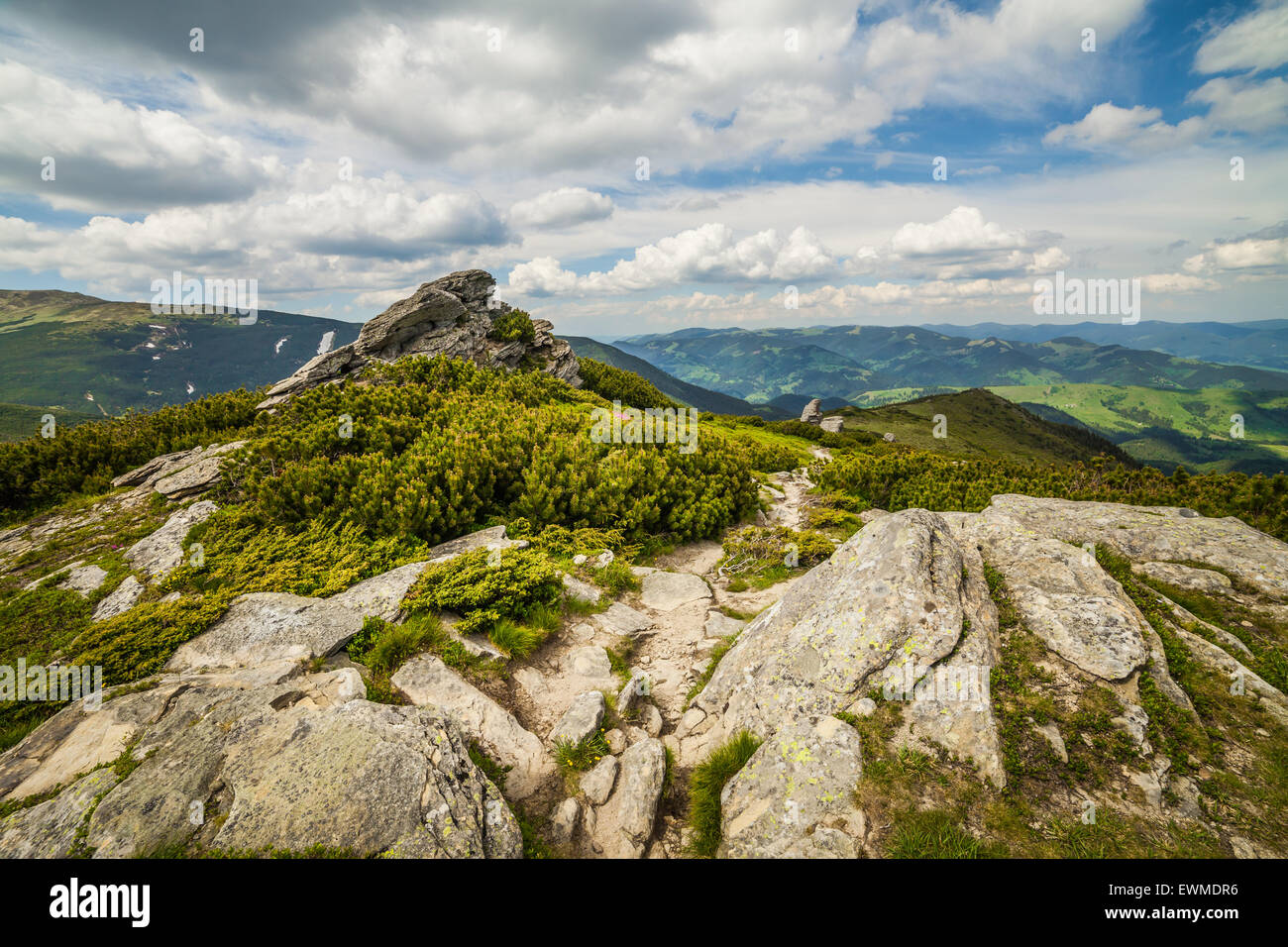 Beautiful mountains landscape in Carpathian. The Ukraine Stock Photo ...
