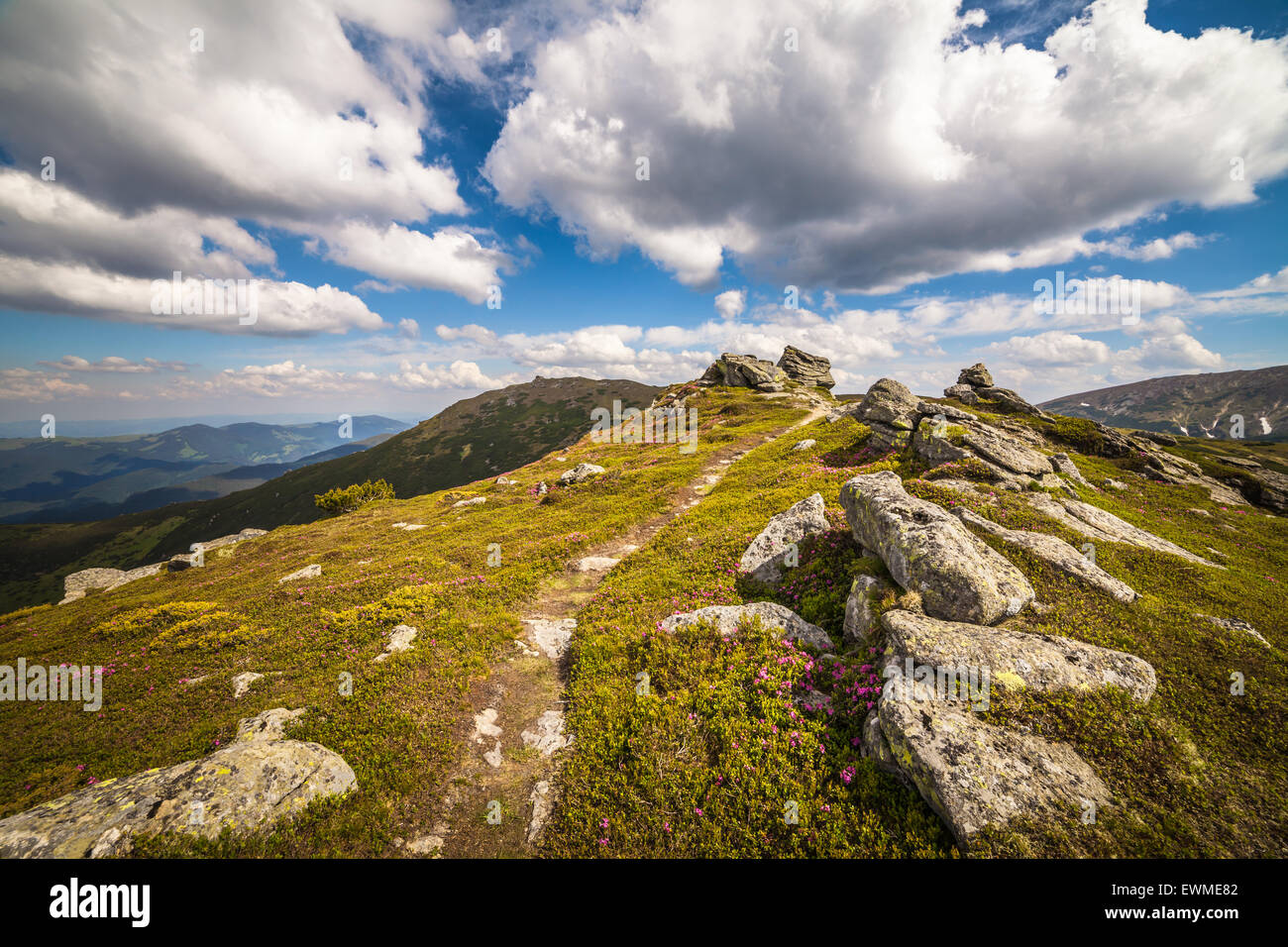 Beautiful mountains landscape in Carpathian. The Ukraine Stock Photo ...