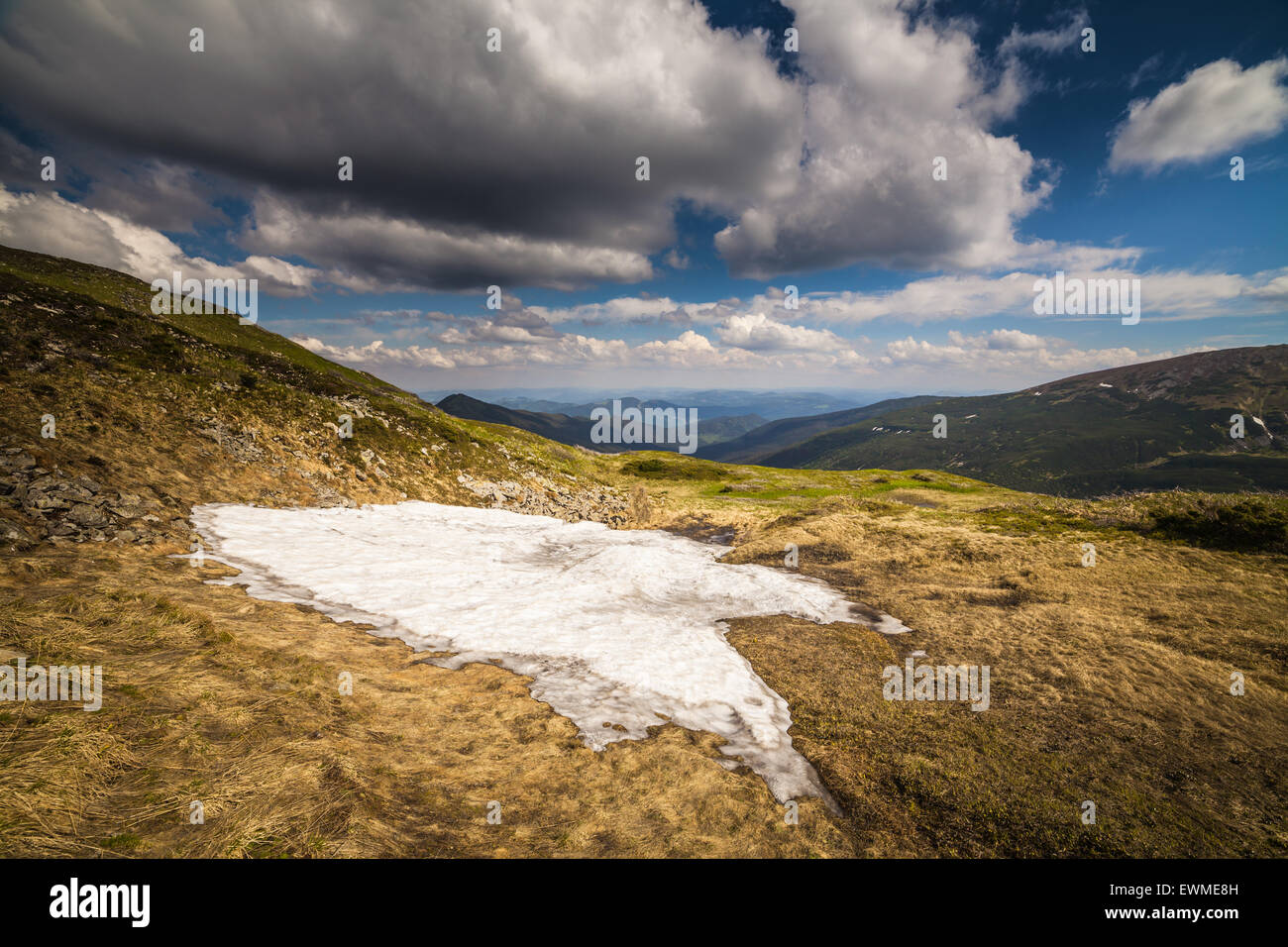 Beautiful mountains landscape in Carpathian. The Ukraine Stock Photo ...