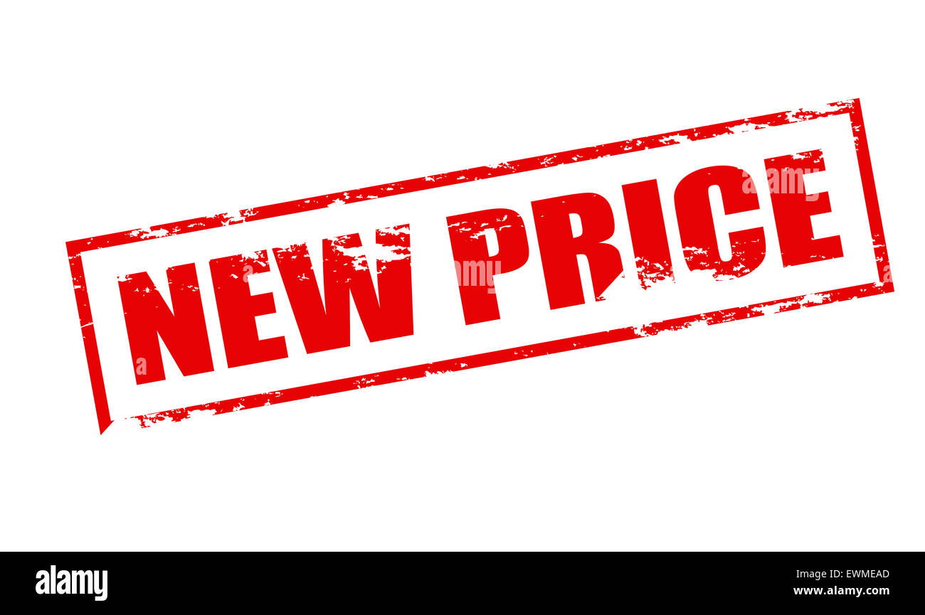 Rubber stamp with text new price inside, illustration Stock Photo - Alamy