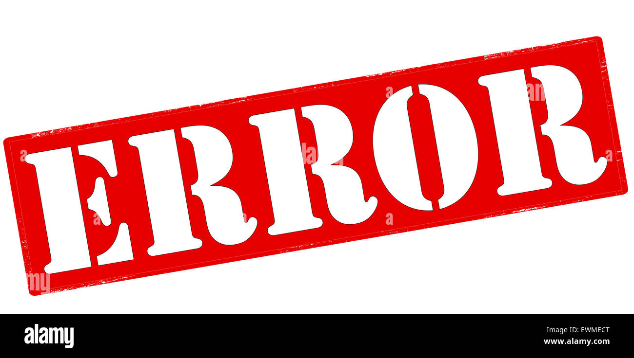 Rubber stamp with word error inside, illustration Stock Photo - Alamy