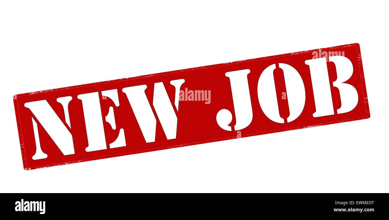 Rubber stamp with text new job inside, illustration Stock Photo - Alamy