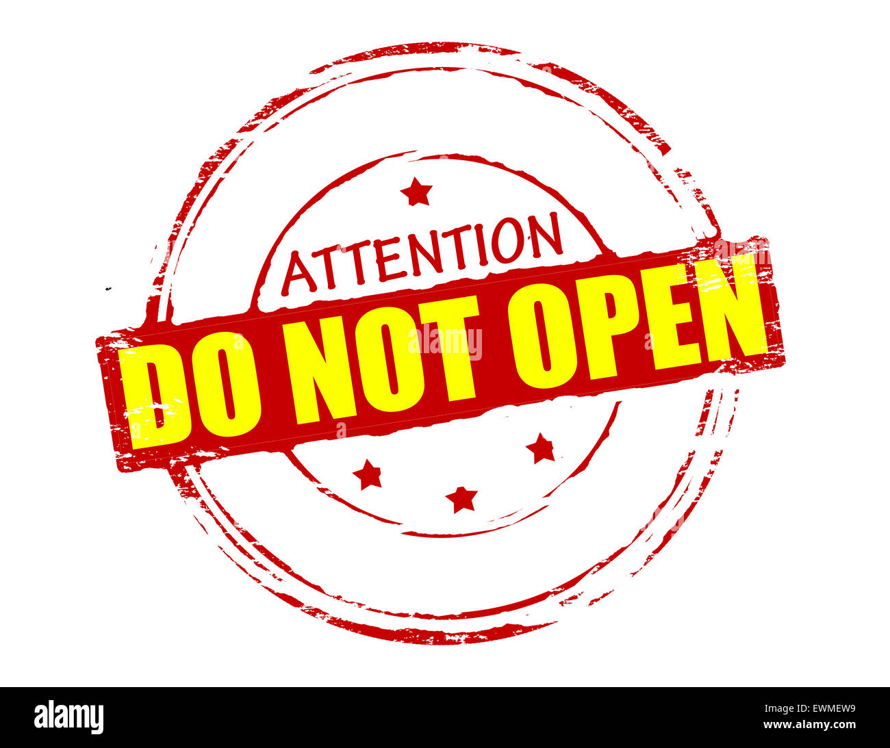 Rubber stamp with text do not open inside, illustration Stock Photo - Alamy