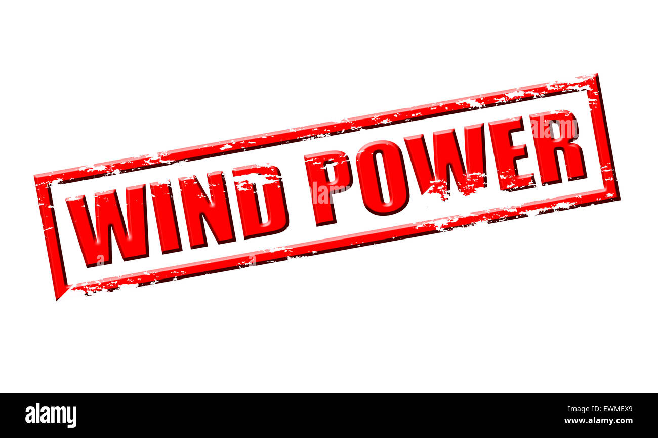 Rubber stamp with text wind power inside, illustration Stock Photo - Alamy