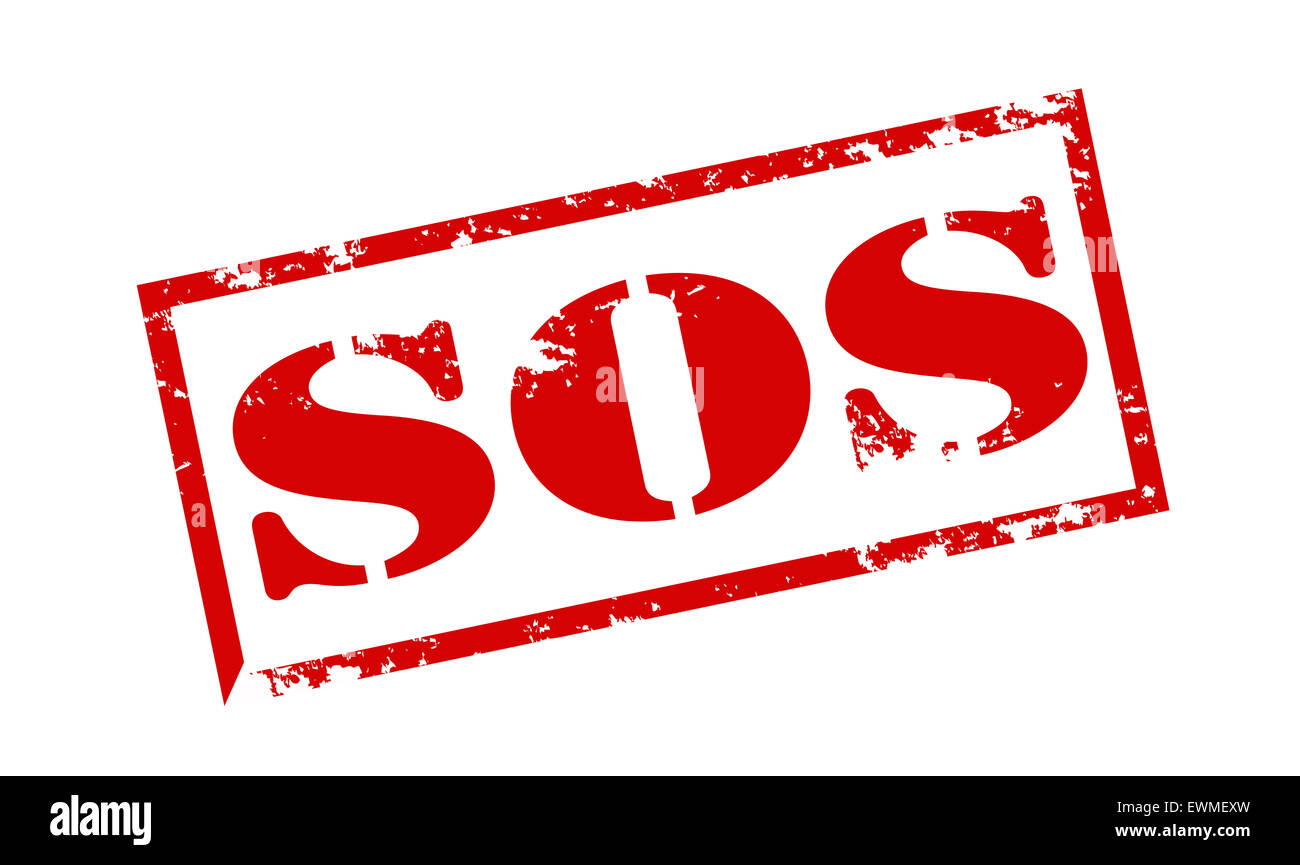 Rubber stamp with text SOS inside, illustration Stock Photo - Alamy