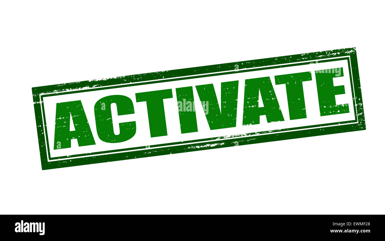 Rubber stamp with word activate inside, illustration Stock Photo - Alamy