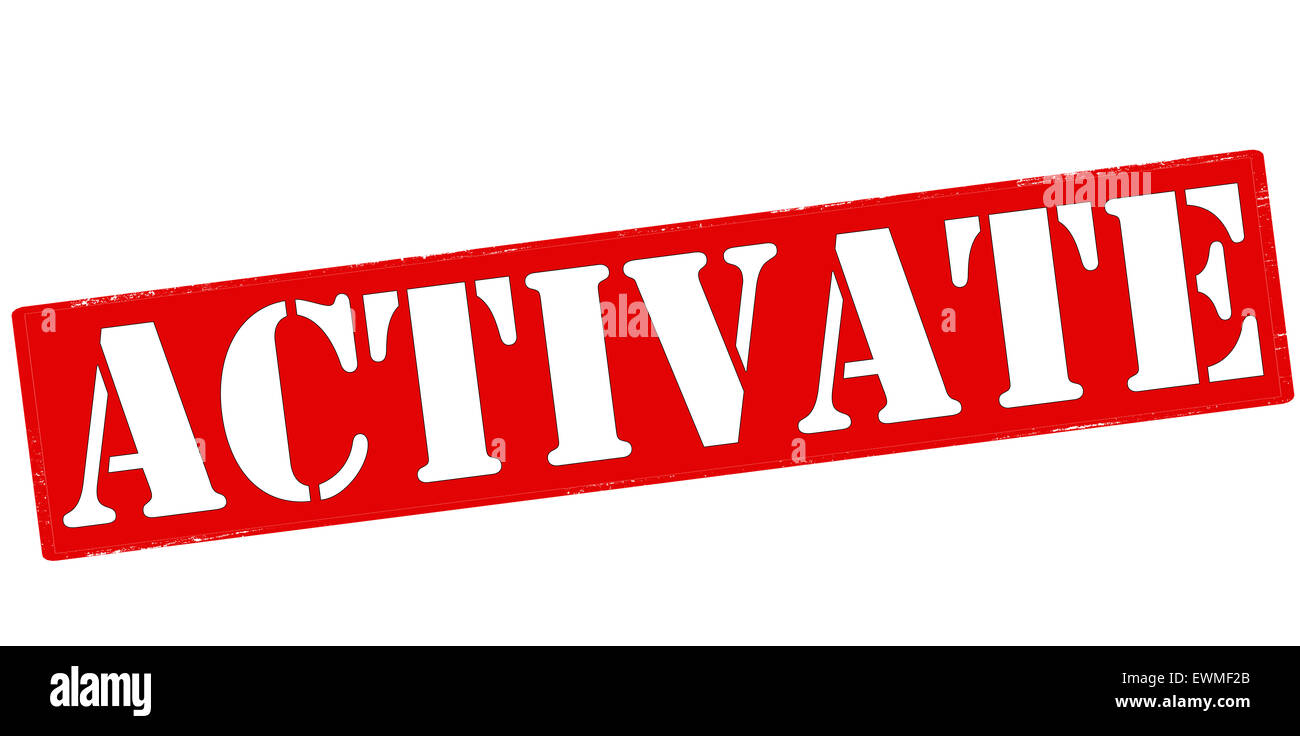 Rubber stamp with word activate inside, illustration Stock Photo - Alamy