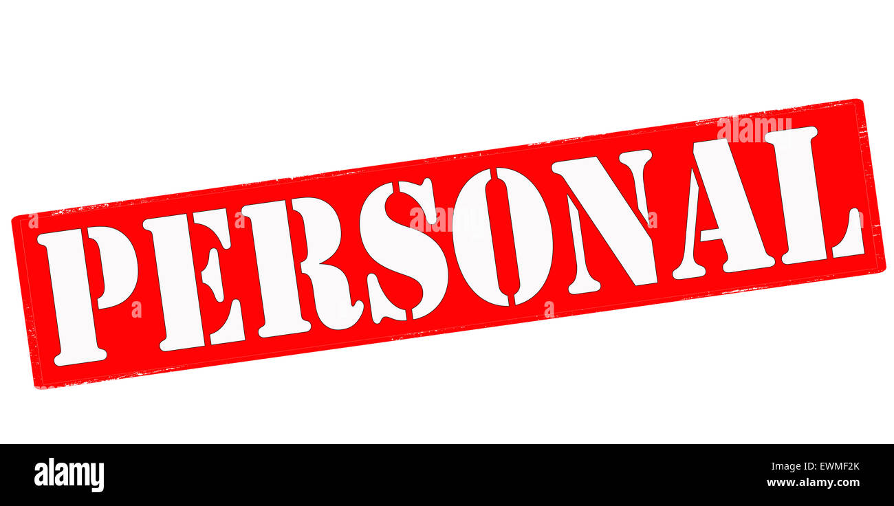 Rubber stamp with word personal inside, illustration Stock Photo - Alamy