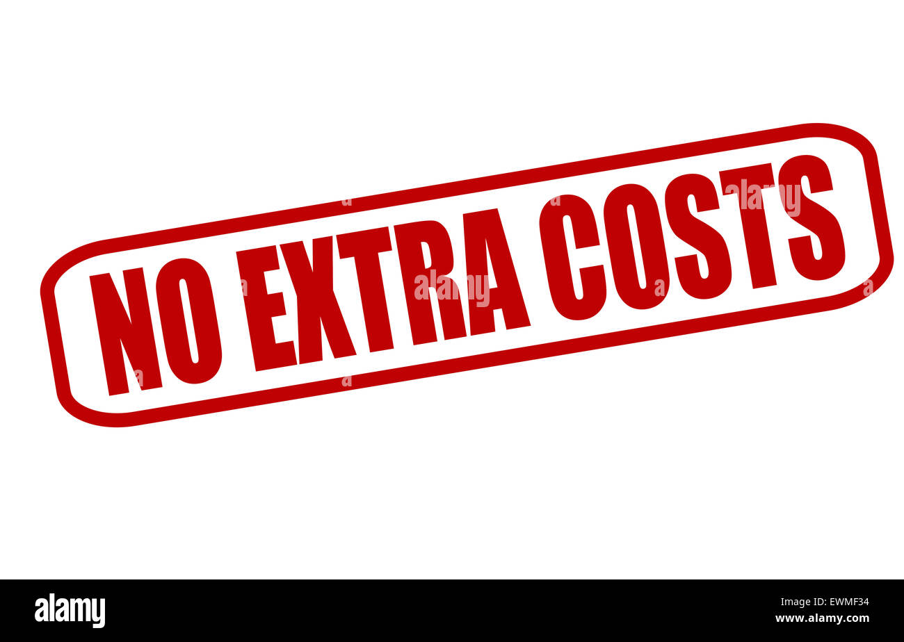 Rubber stamp with text no extra costs inside, illustration Stock Photo ...