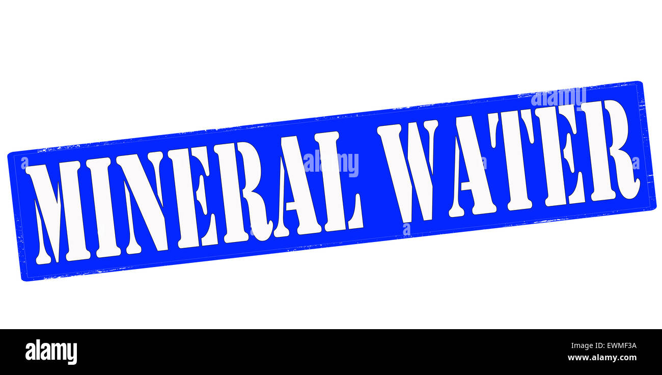 Rubber stamp with text mineral water inside, illustration Stock Photo ...