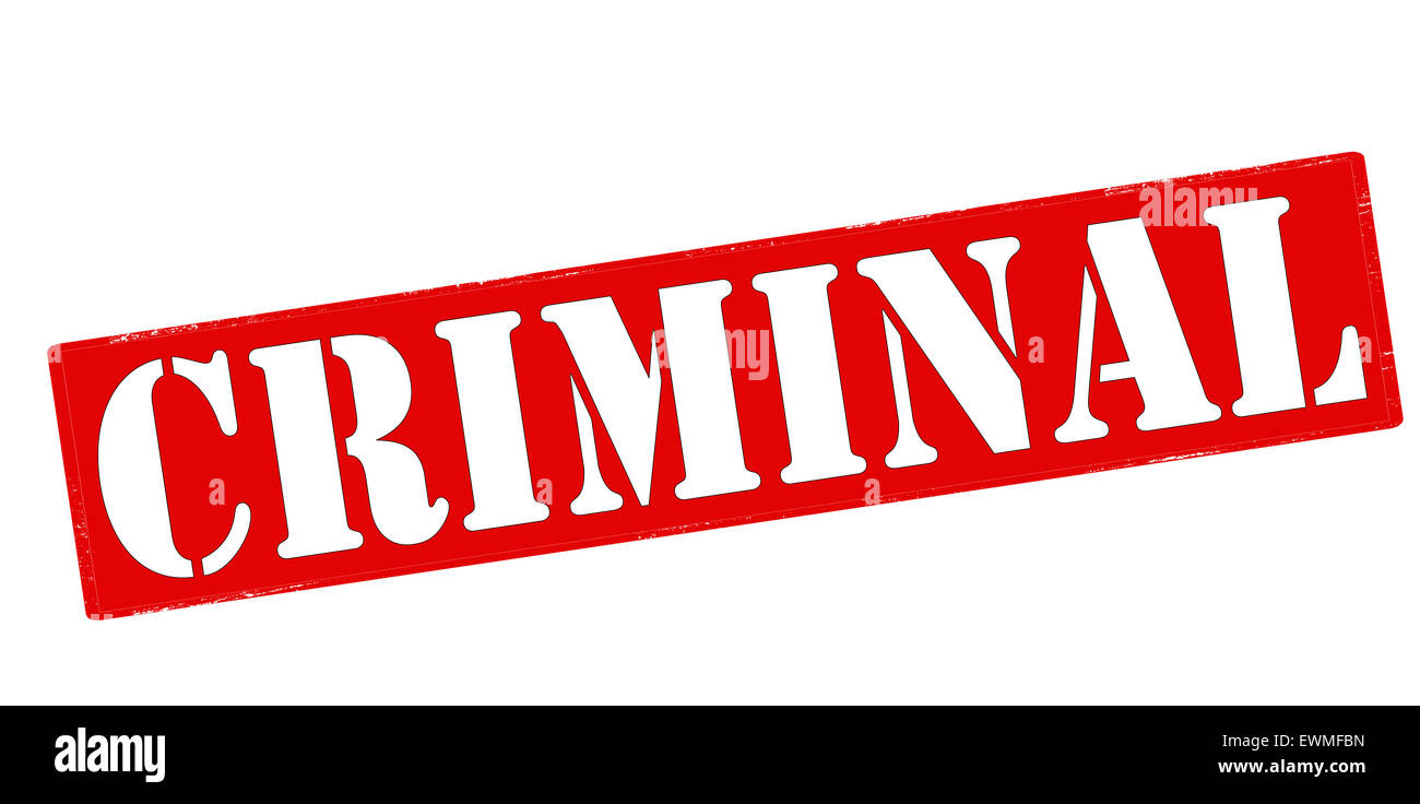 Rubber stamp with word criminal inside, illustration Stock Photo - Alamy