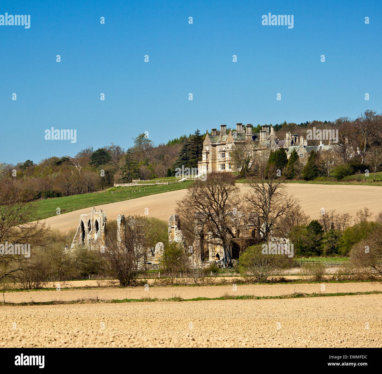 Bayham Abbey House Stock Photo - Alamy
