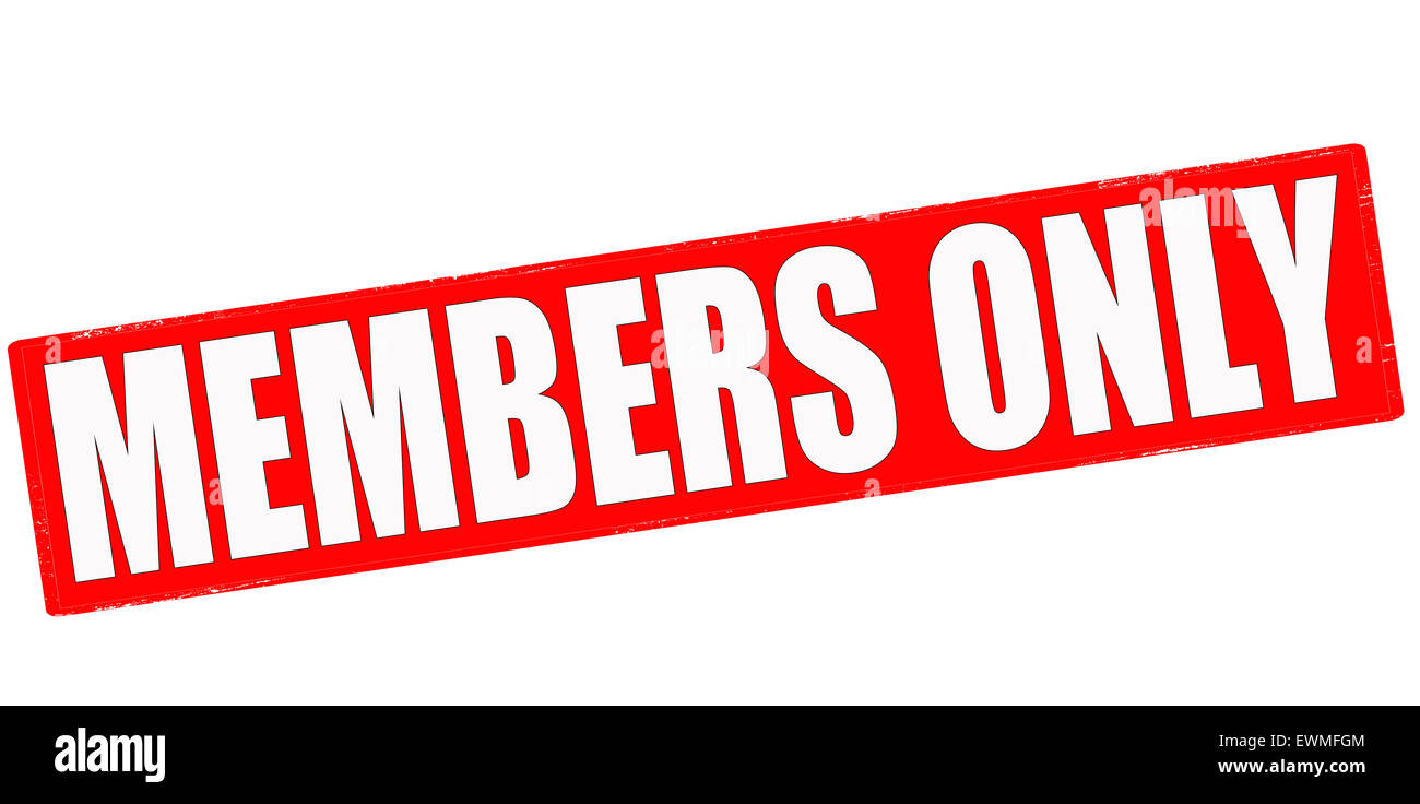 Stamp with text members only inside, illustration Stock Photo - Alamy