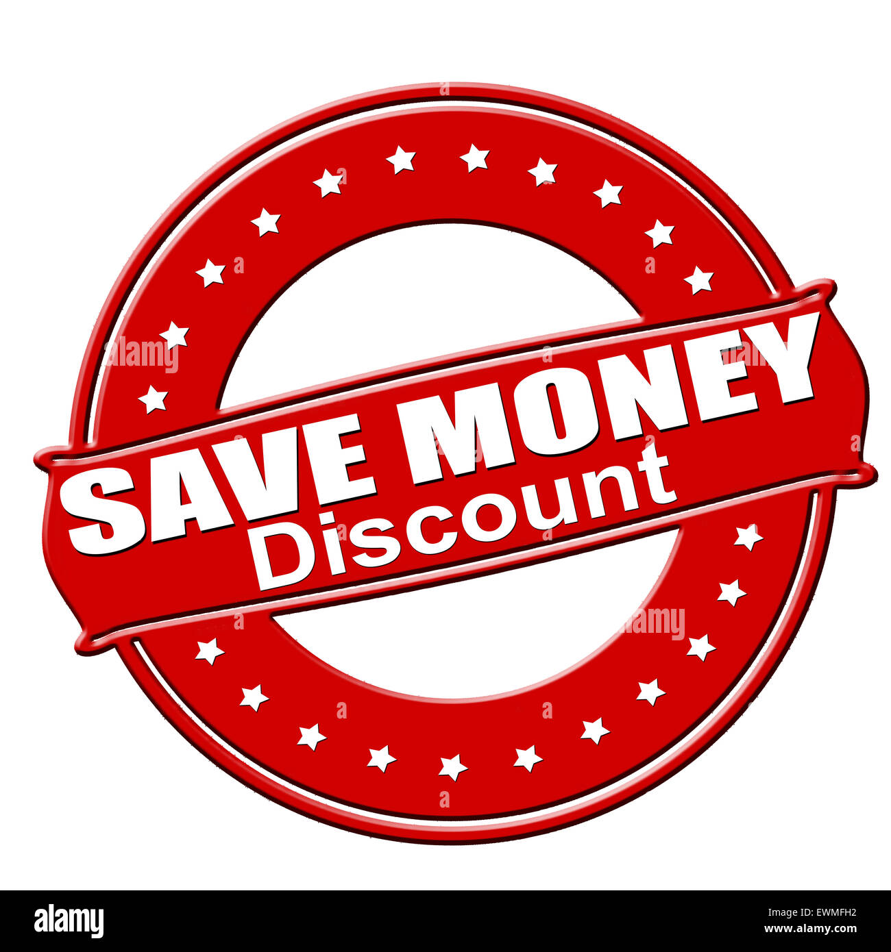 Stamp with text save money inside, illustration Stock Photo - Alamy