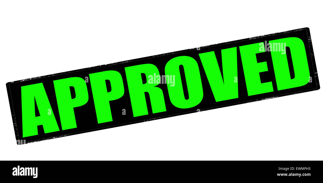 Stamp with word approved inside, illustration Stock Photo - Alamy