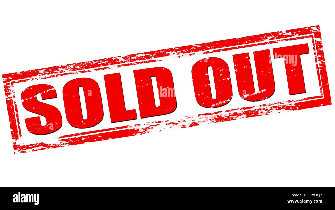 Stamp with text sold out inside, illustration Stock Photo - Alamy
