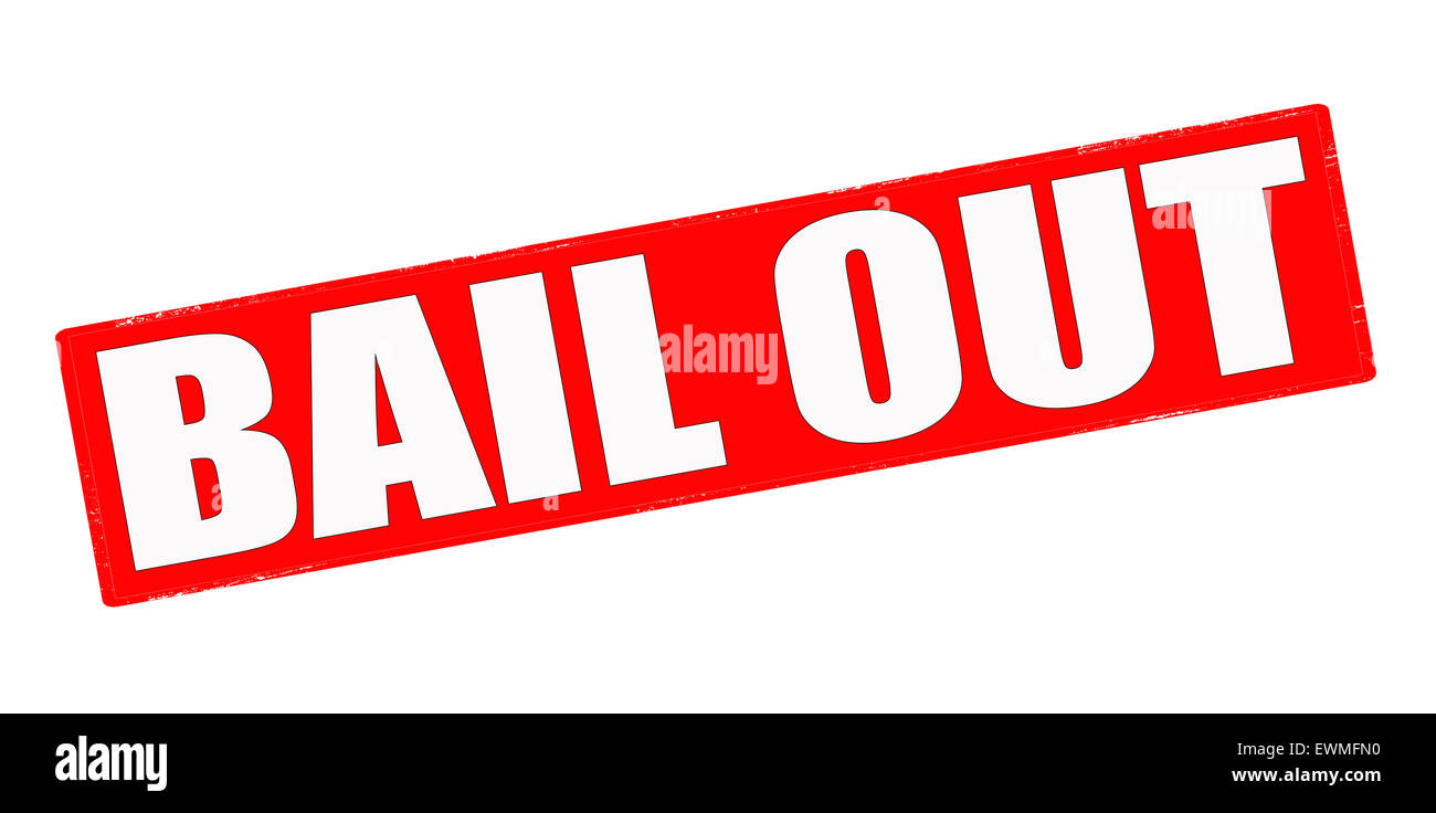 Stamp with text bail out inside, illustration Stock Photo - Alamy