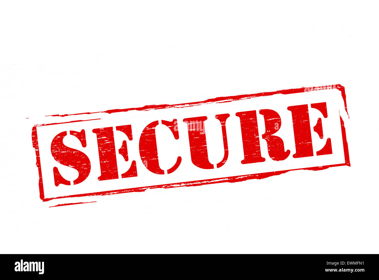 Stamp with word secure inside, illustration Stock Photo - Alamy
