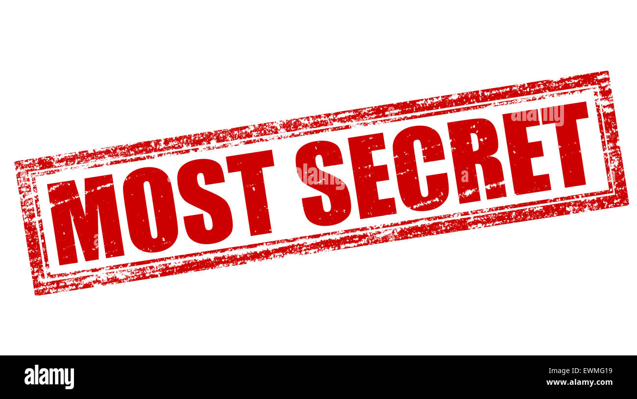 Stamp with text most secret inside, illustration Stock Photo - Alamy