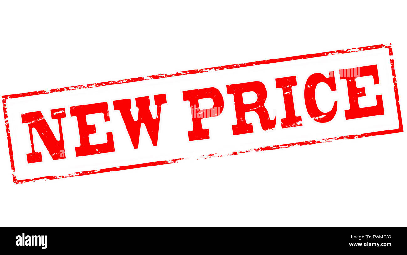 Stamp with text new price inside, illustration Stock Photo - Alamy